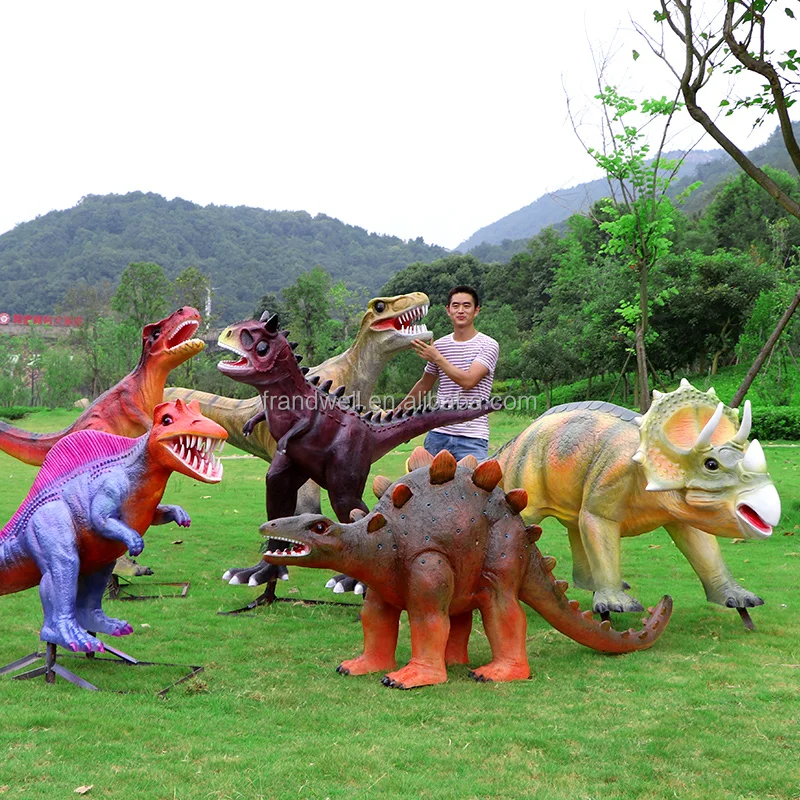 Fiberglass Resin Jungle Animal Props Lifelike Dinosaur Statue Dinosaur ...