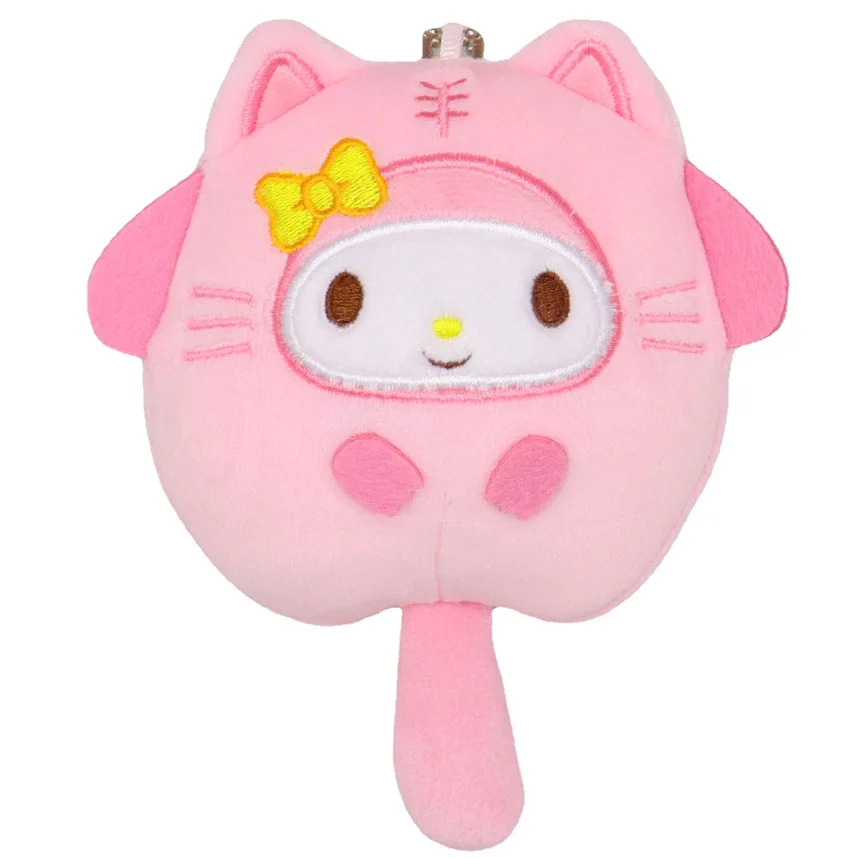 10cm Sanrio Plush Keychain Kawaii Soft Stuffed Plush Toys Kuromi My ...