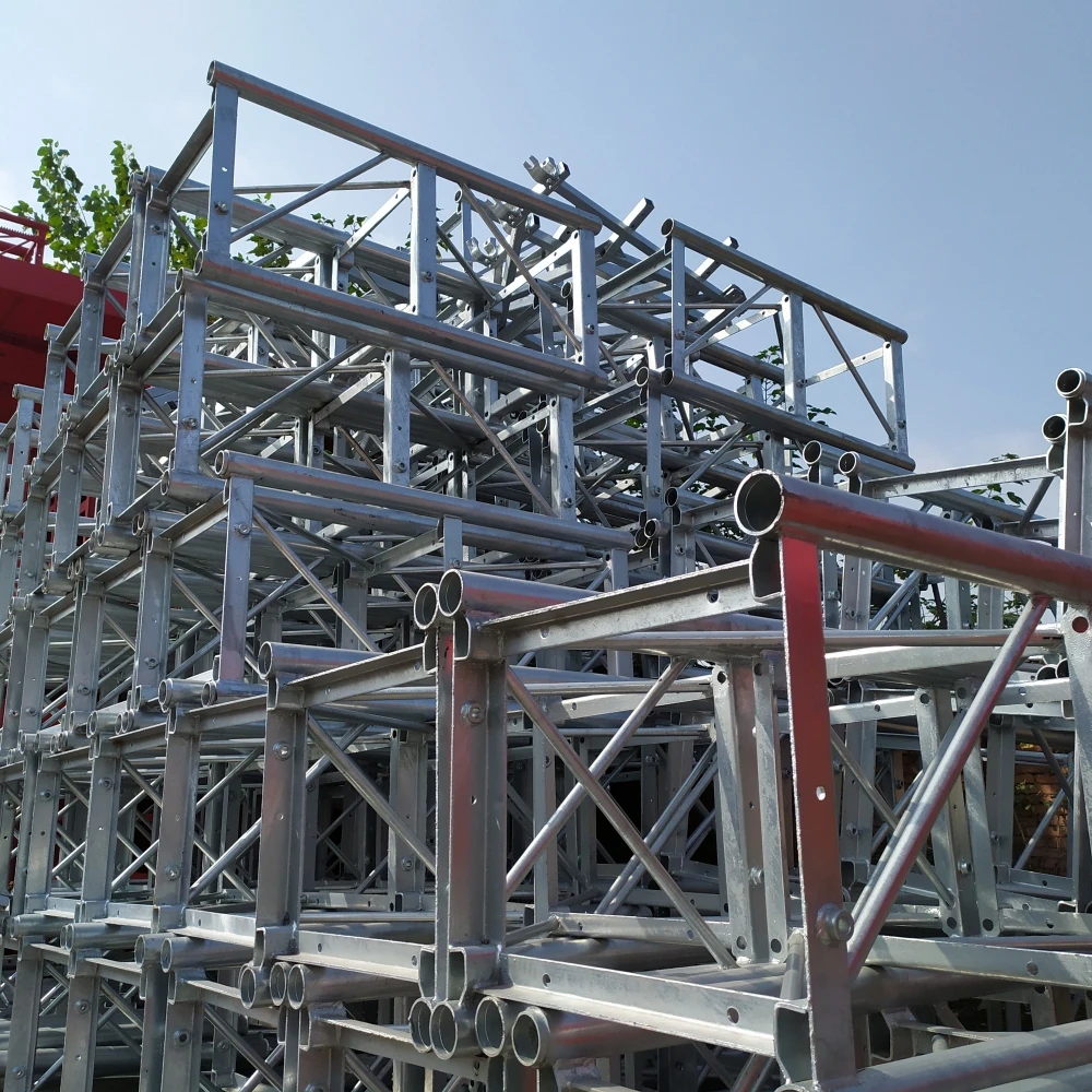 Hot Galvanized Mast Sections 650*650*1508mm Mast with Two Racks for ...