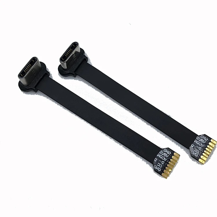 Customized T Shape Down Angle Type C Usb Fpc Flat Cable Ultra Thin Back ...