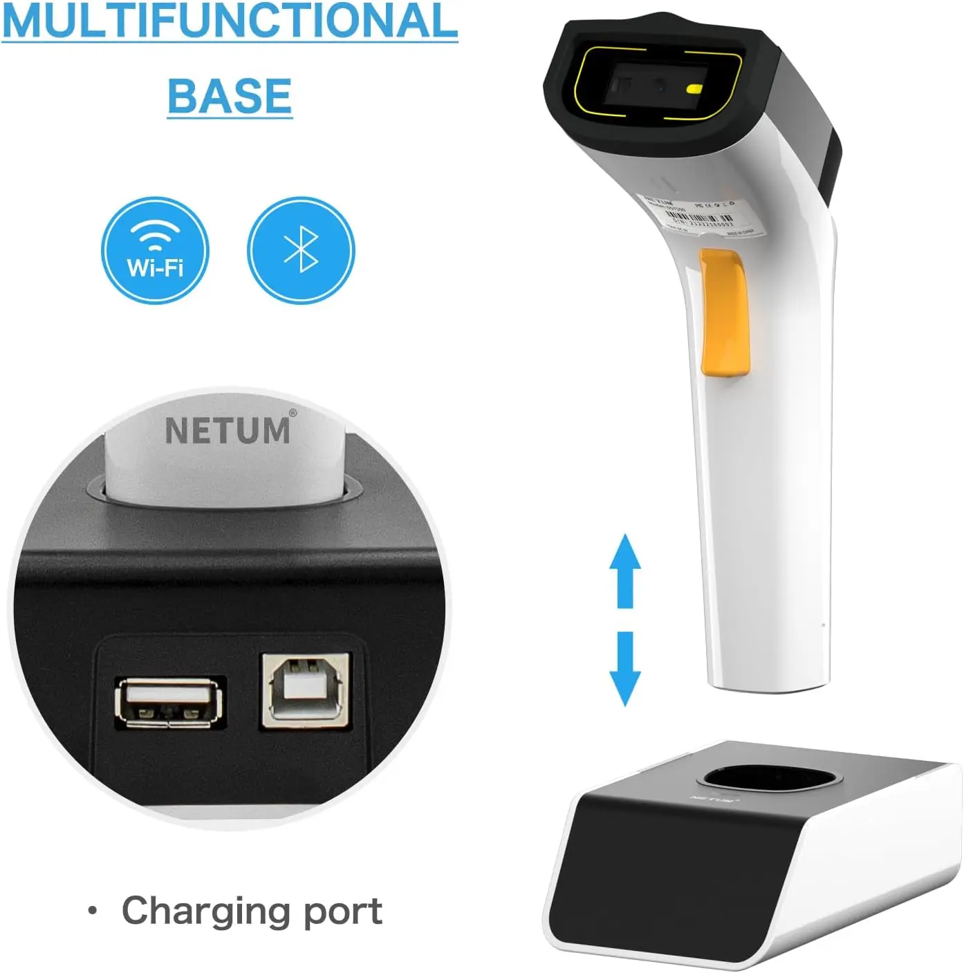 Professional Hands-Free Automatic Sensing Wifi 2D Scanner