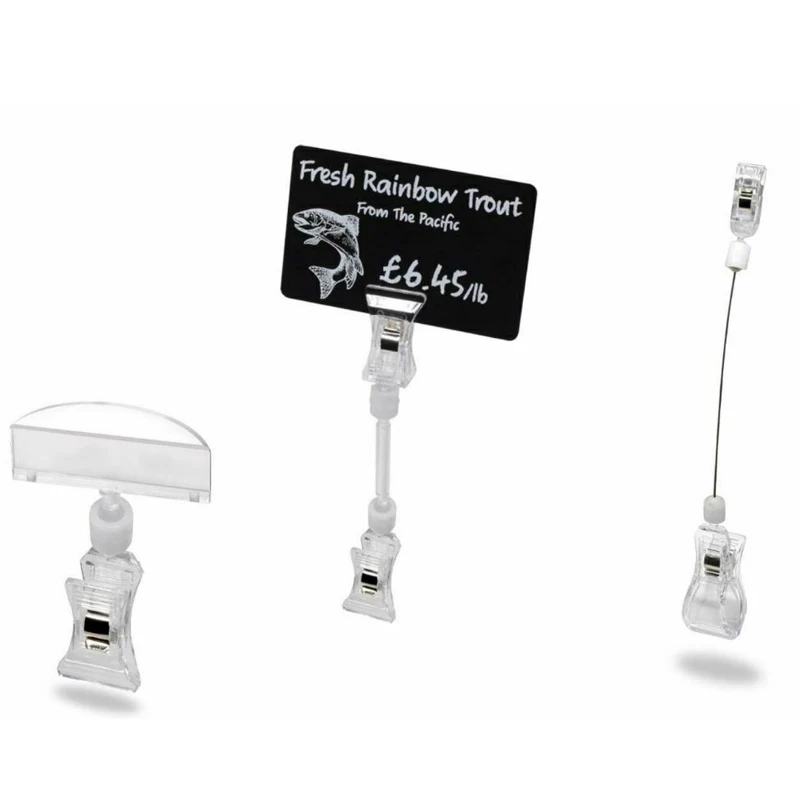 Clip-on Sign Holder - Efficient Price Tag Display