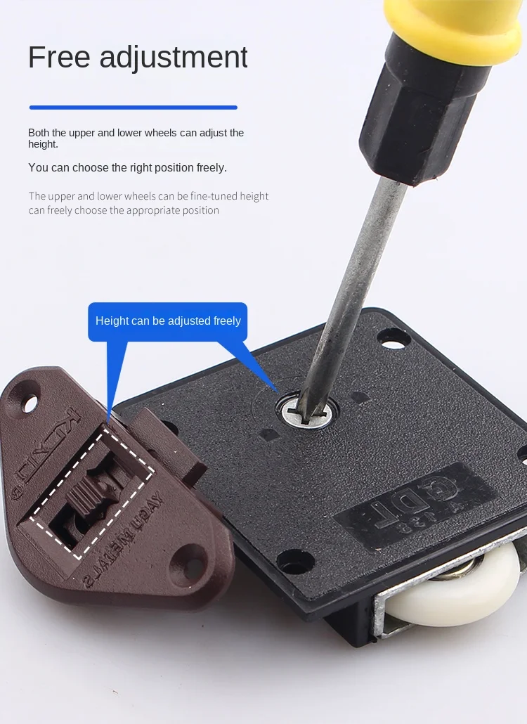 Heavy-duty Hidden Lower Wheel Pulley Sliding Door Roller For Wardrobe ...