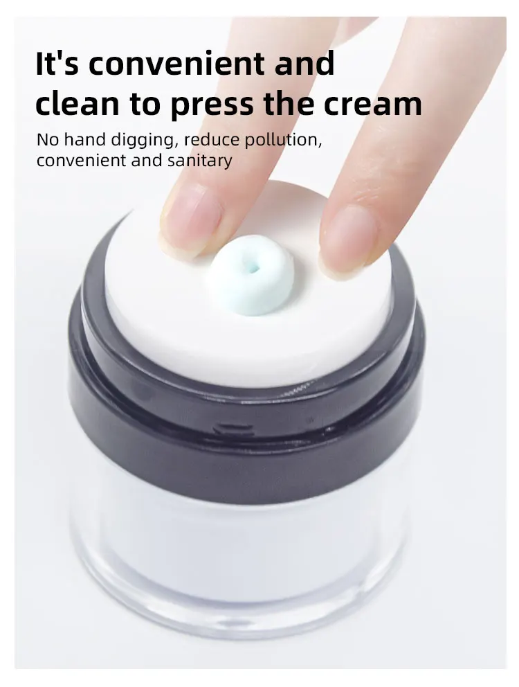 UKPACK 50g Refillable PP Airless Jar 15ml 30ml 50ml PCR Airless Cream Jar for Facial Moisturizer ...