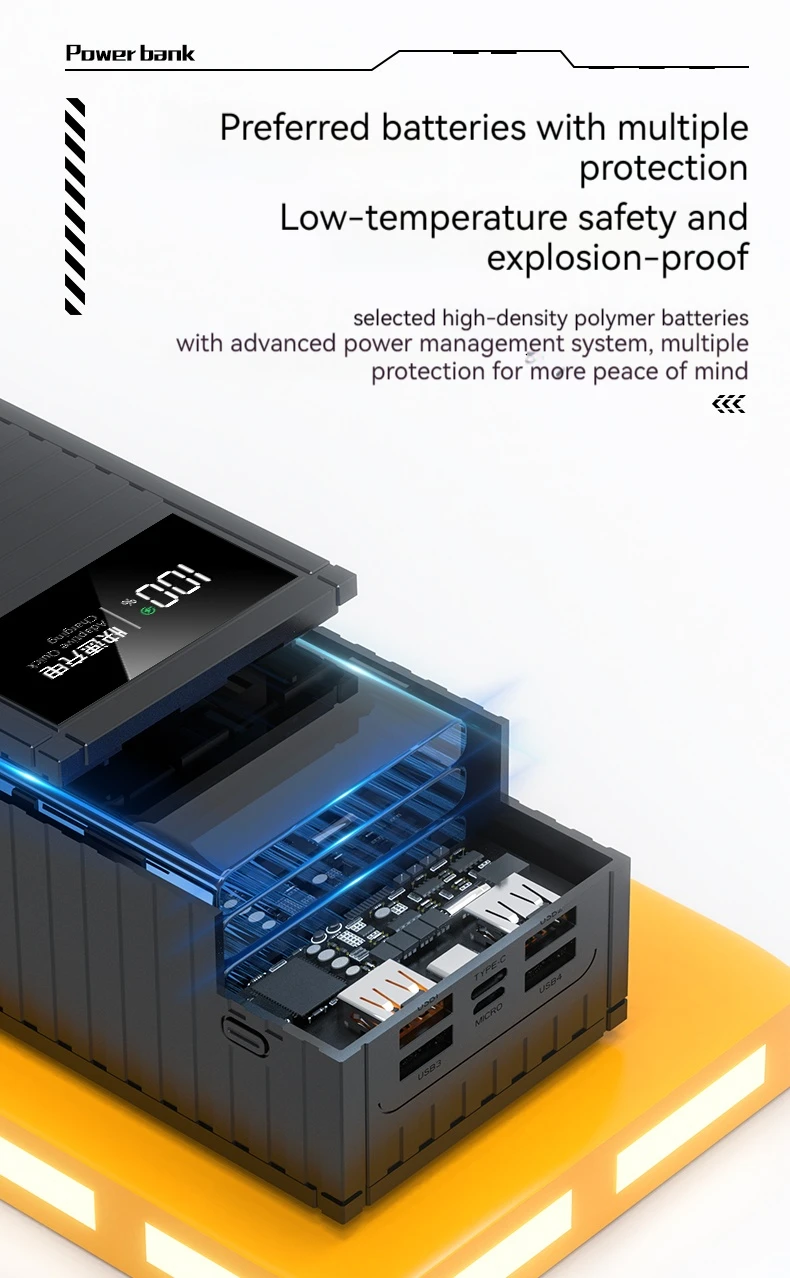 Container Mini Power Bank 50000mah Larger Capacity Powerbank Portable ...