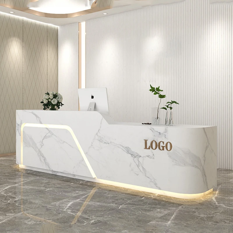 Modern luxury Office Counter Front Desk Table Hotel Reception table ...