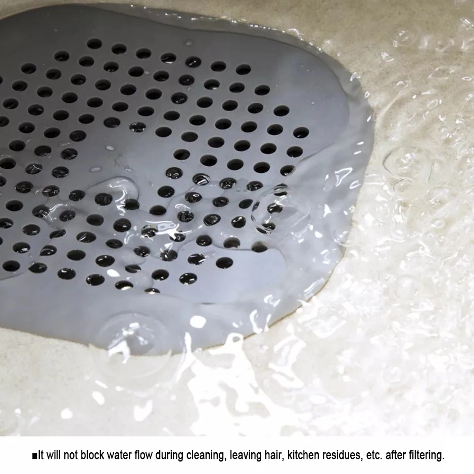 Tpr Bath Bathroom Shower Tub Shroom Floor Protector Hair Catcher Trap ...