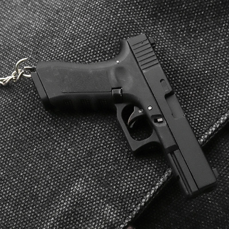 Metal Glock G17 Key Chain - Safe Toy for Outdoor Fun
