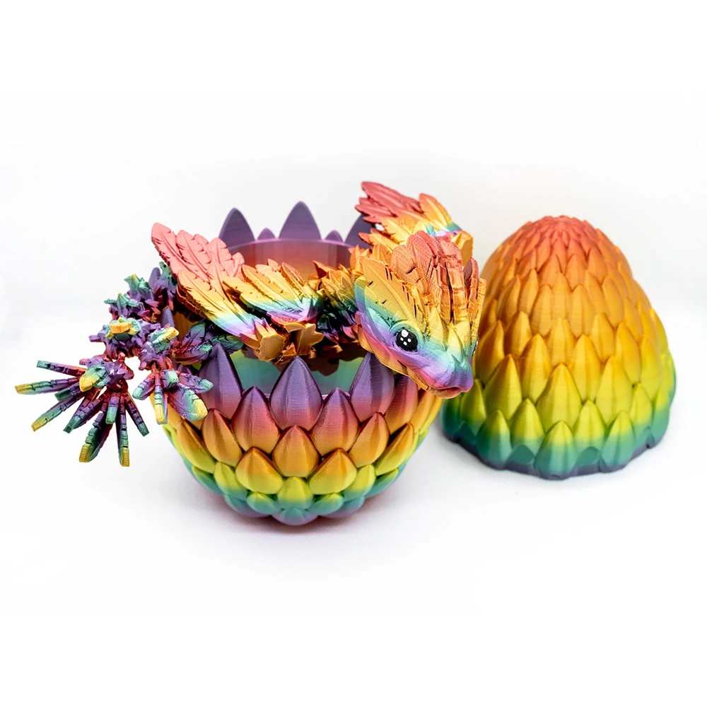 Customized 3d Printed Golden Dragon Statue Model Pla Fdm Joints Dragon ...