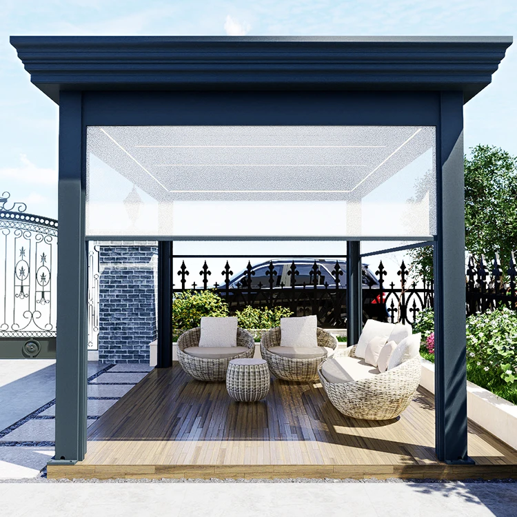 Factory Price Automatic Electric Louvered Pergola Canopy Modern Design ...