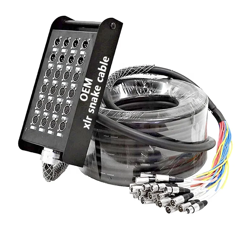 DMX Audio De Y Power Snake XLR Cable - Male to Female