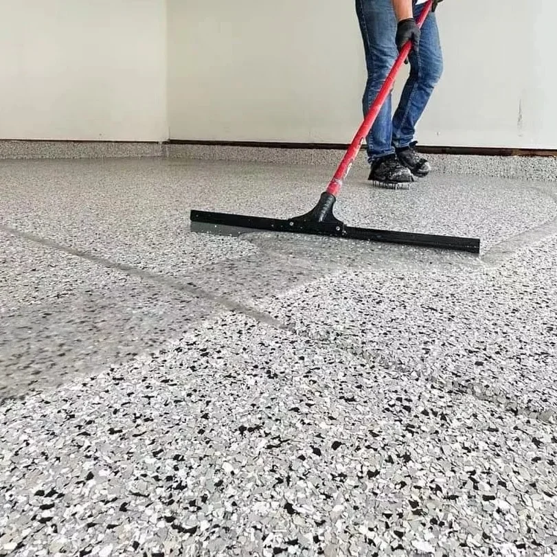 LSY Micro Topping Squeegee 18" 3/16" NOTCH for Epoxy Floor Coating and ...