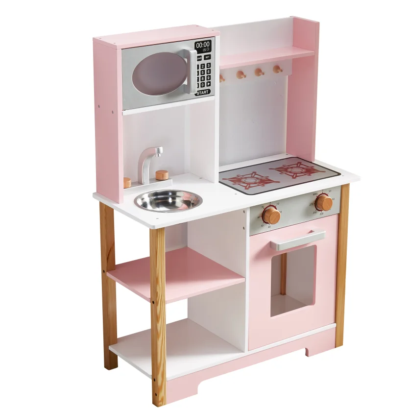 Wooden Kitchen Toy Set,Large Pretend Kitchen,Kitchen Set With ...