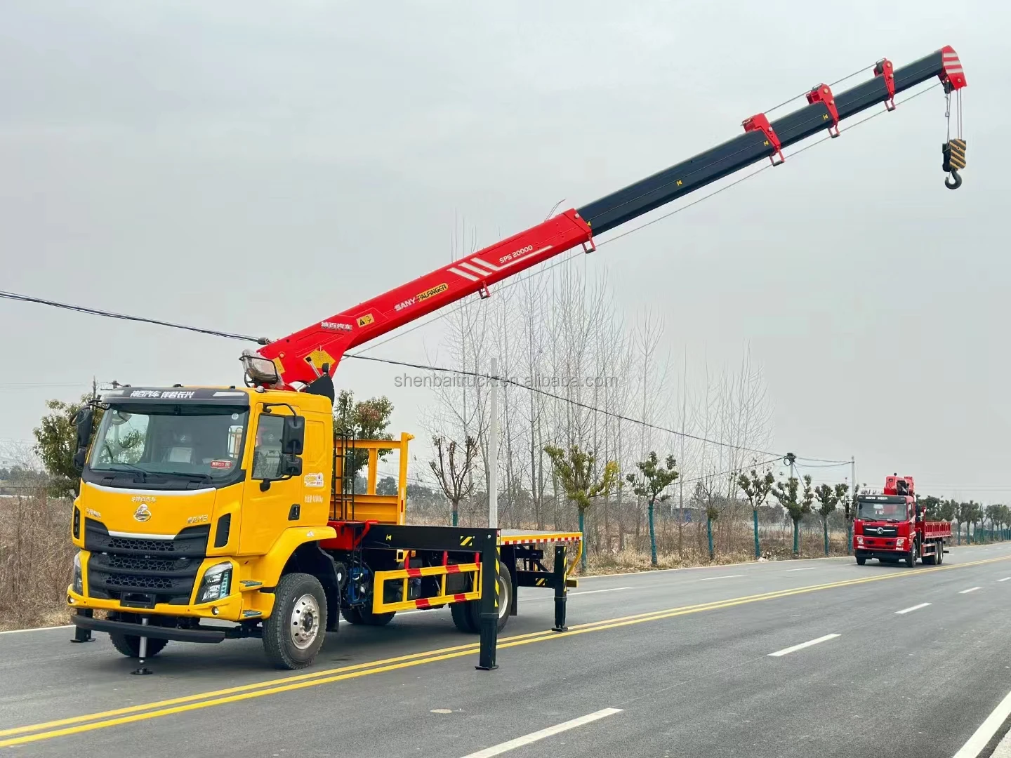 Sany Palfinger 8ton Telescopic Boom Crane Wrecker Tow Truck Dongfeng ...