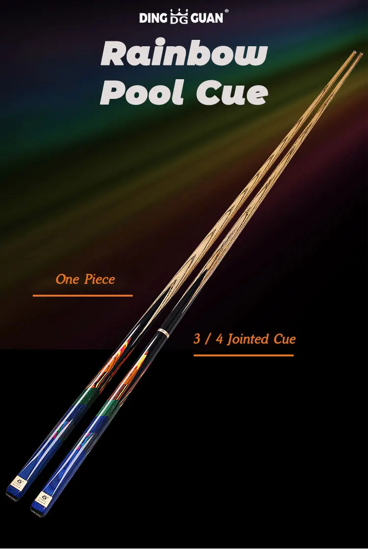 10mm Cue Tip 3/4 Joint Ash Wood Shaft Handmade Snooker Billiard Cue ...