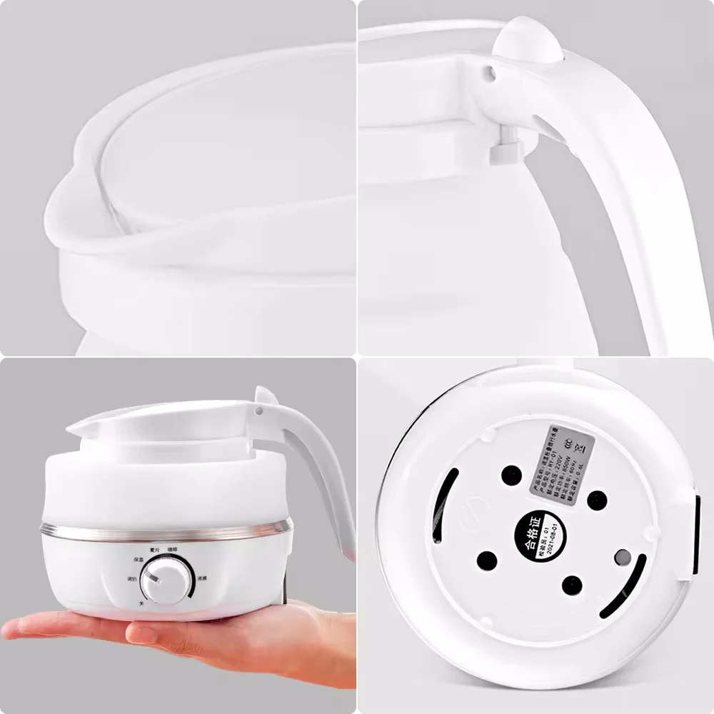 Chrt Mini Folding Kettle 600ml Silicone Hot Water Shell Intelligent ...