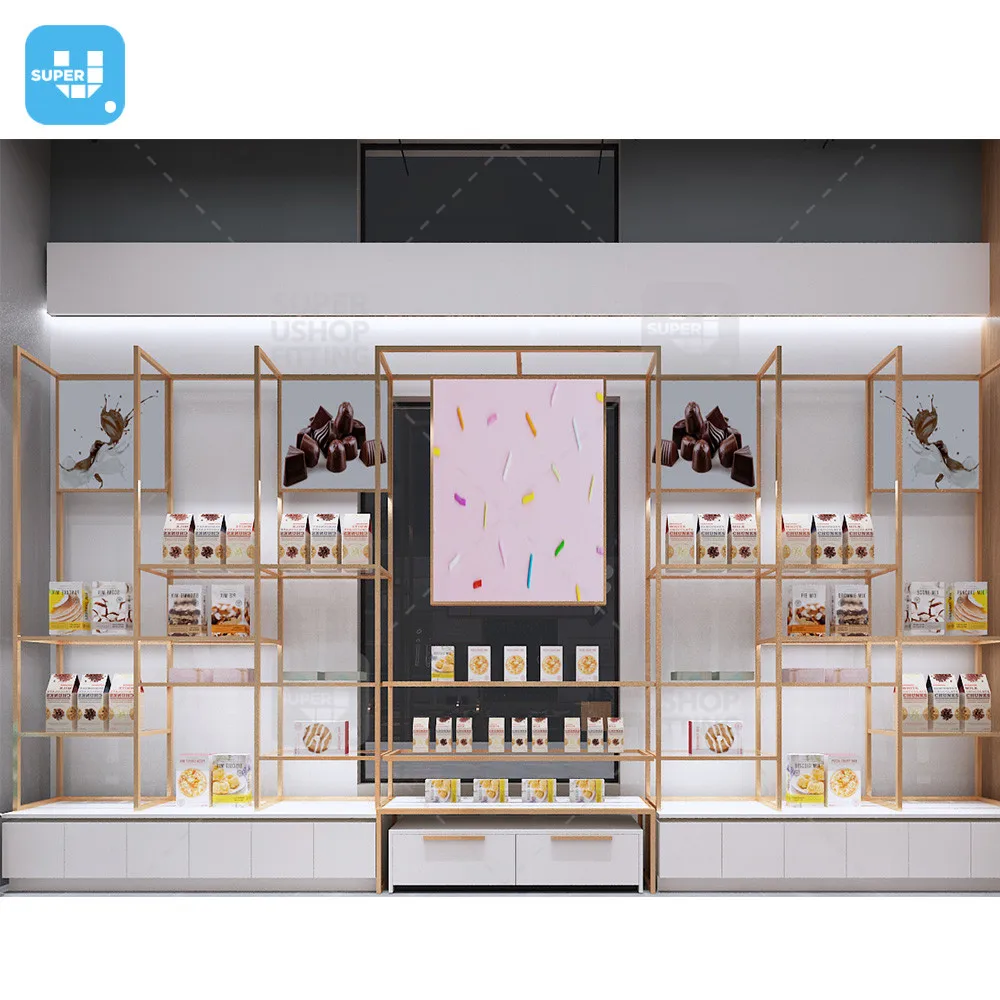 Custom Dessert Shop Furniture Luxury Sweets Cafe Shop Fitting ...