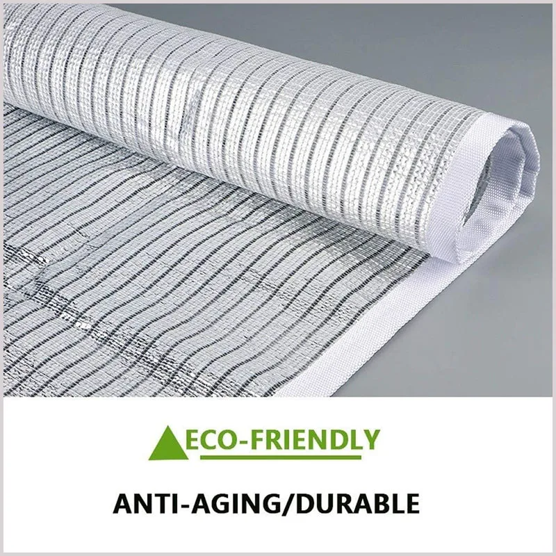 70% Reflective Silver Sun Shade Cloth Aluminum Foil Shade Net Outdoor ...