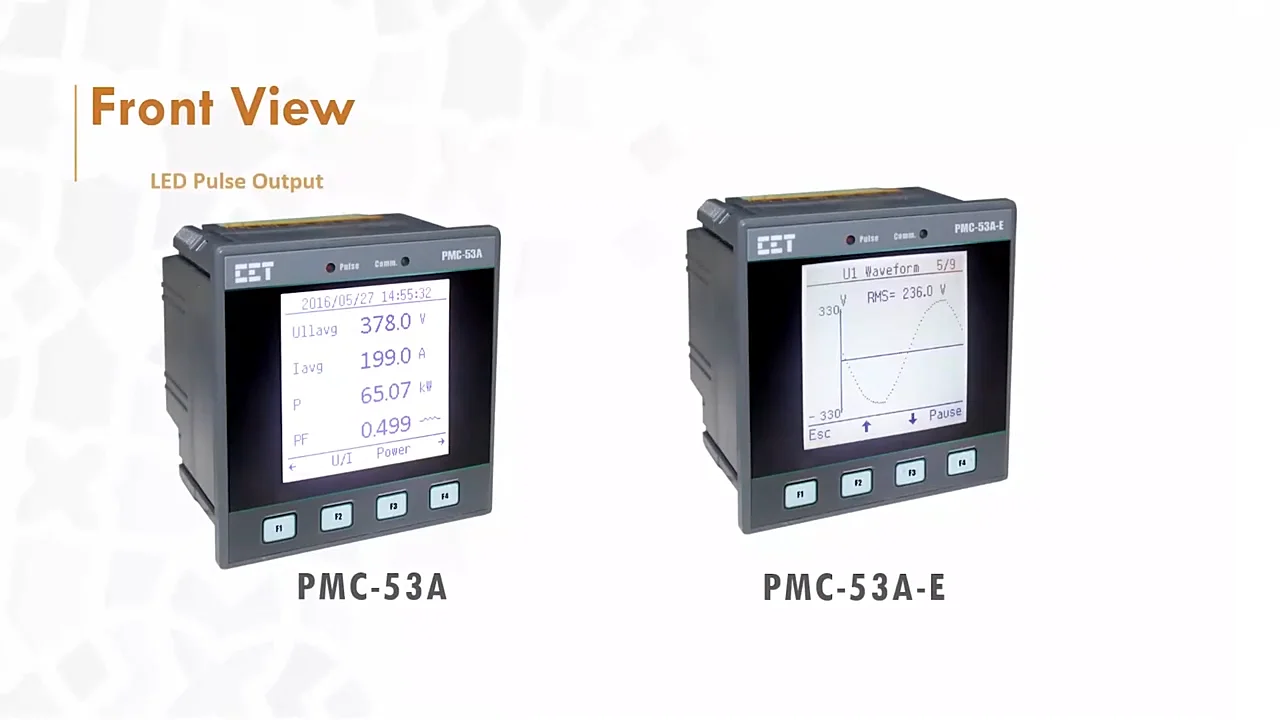 Cet Pmc-53a-e Multi Function Panel Rs485 Modbus Tcp/ip Ethernet Power Meter Power Quality ...