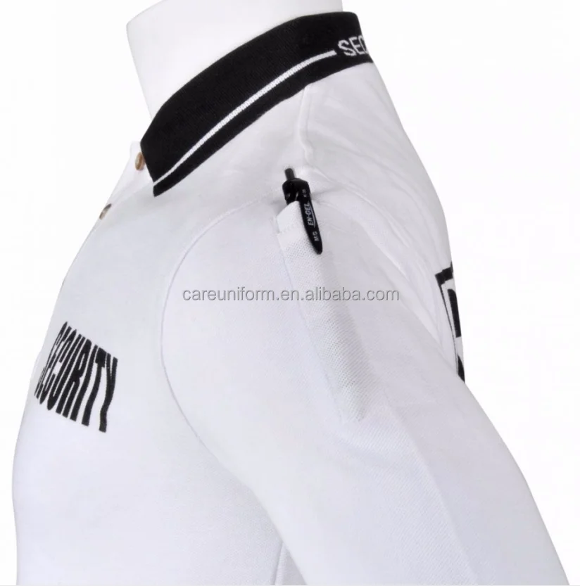 Custom Long Sleeve Security Guard Polo Shirts by Merucare