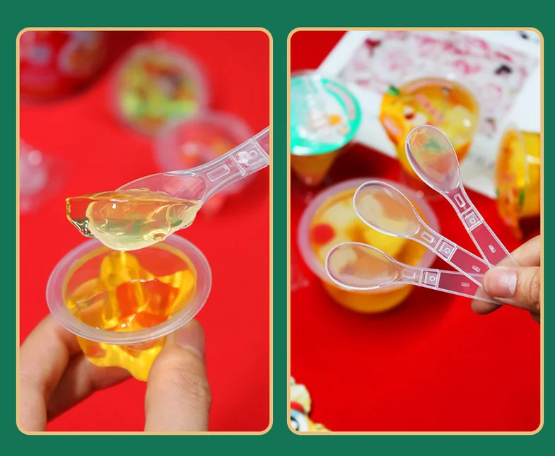 Disposable Clear Transparent Mini 88mm 115mm Plastic Foldable Spoon ...