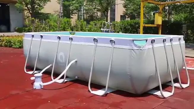 4m Steel Frame Swimming Pool Rectangular Portable Plastic Pool - Buy ...
