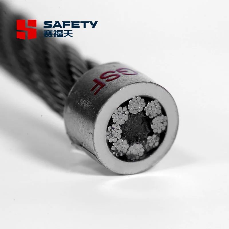 Black Spring Coil Drawn 9*19s-iwrc Csc Types Steel Wire Rope For Lift Track Hoist Cable 8mm 9mm ...