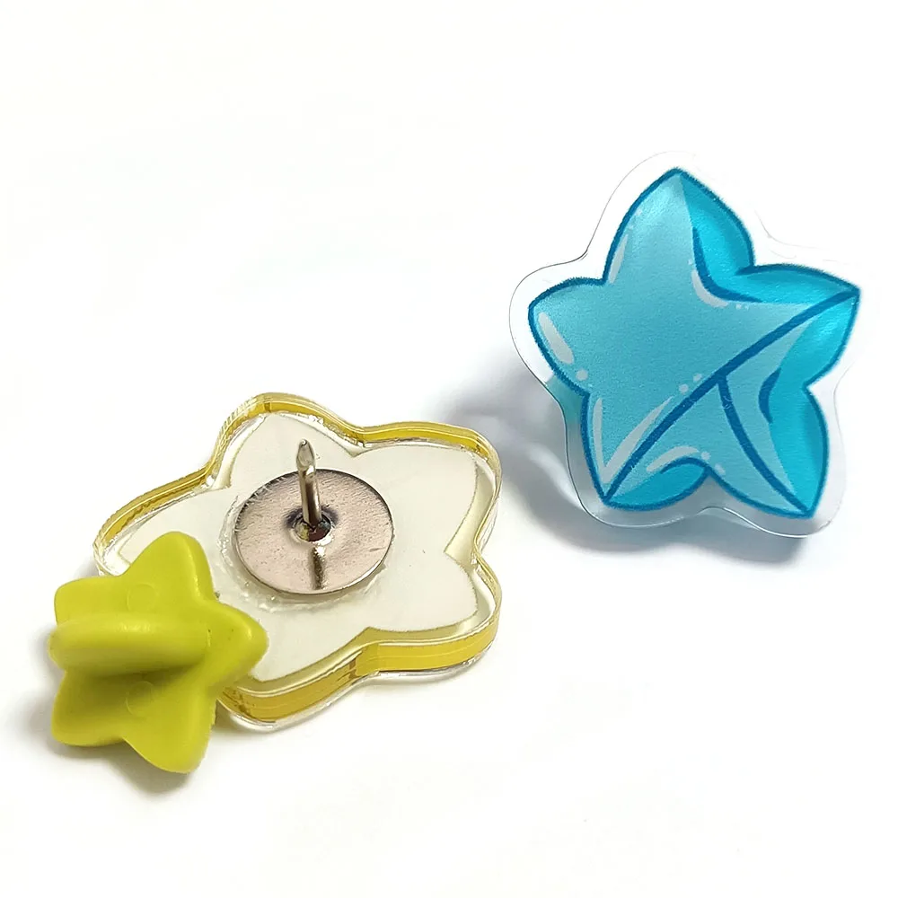 Custom Cute Acrylic Epoxy Pins Anime Printed Acrylic Badge Charms - Buy ...