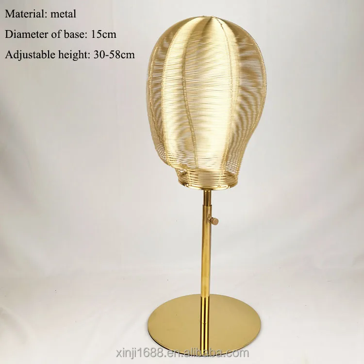 Metal Heads Mold Wrought Iron Golden Hats Holder Window Display Stand ...