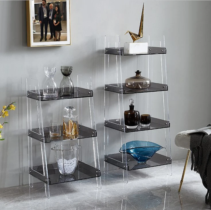 Factory Clear Custom Corner Plexiglass Shelf Bookcase Acrylic Shelf For ...