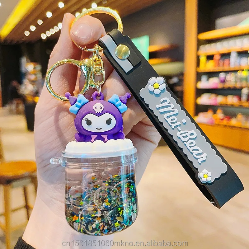 Wholesale Creative Acrylic Keychain Oil Into Bottle Floating Bubble ...