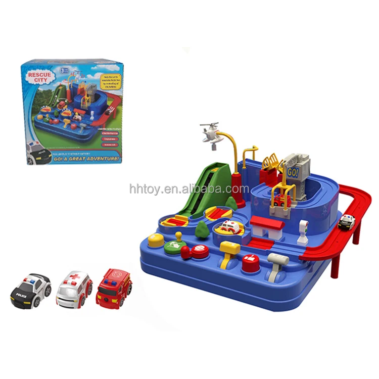Race Track Car Adventure Toy City Rescue Preschool Educational Vehicle ...