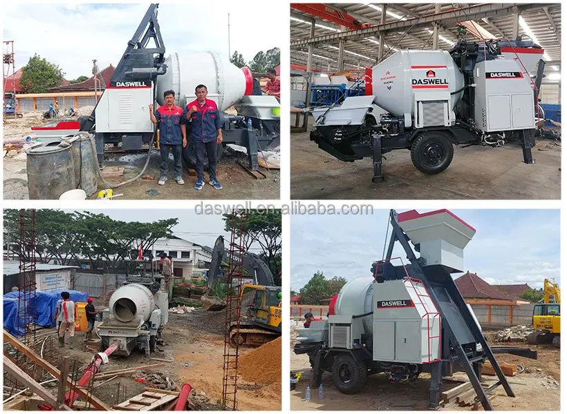 DASWELL 30/40 M3/h Diesel Concrete Mixer Pump with Fully Hydraulic ...
