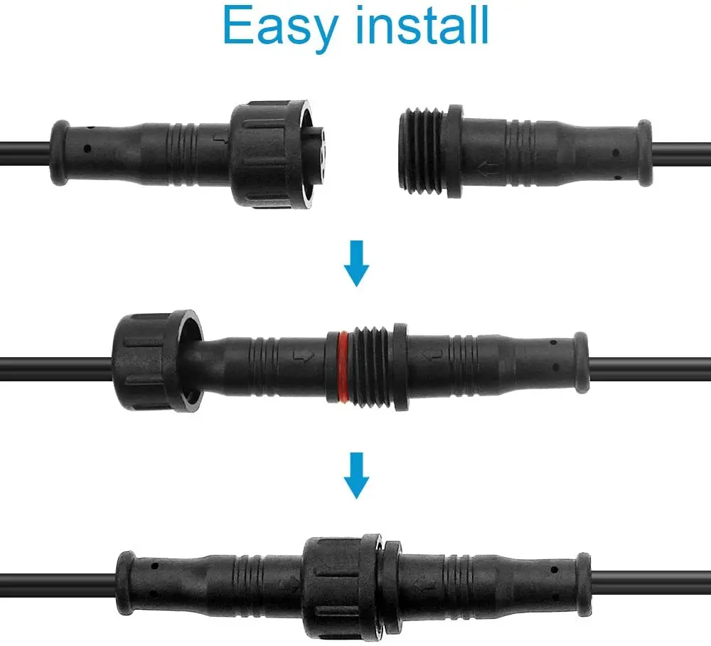 Oem Waterproof Ip66 Lock Connector 2 3 4 5 6 Pin M6 M8 M12 Electric ...