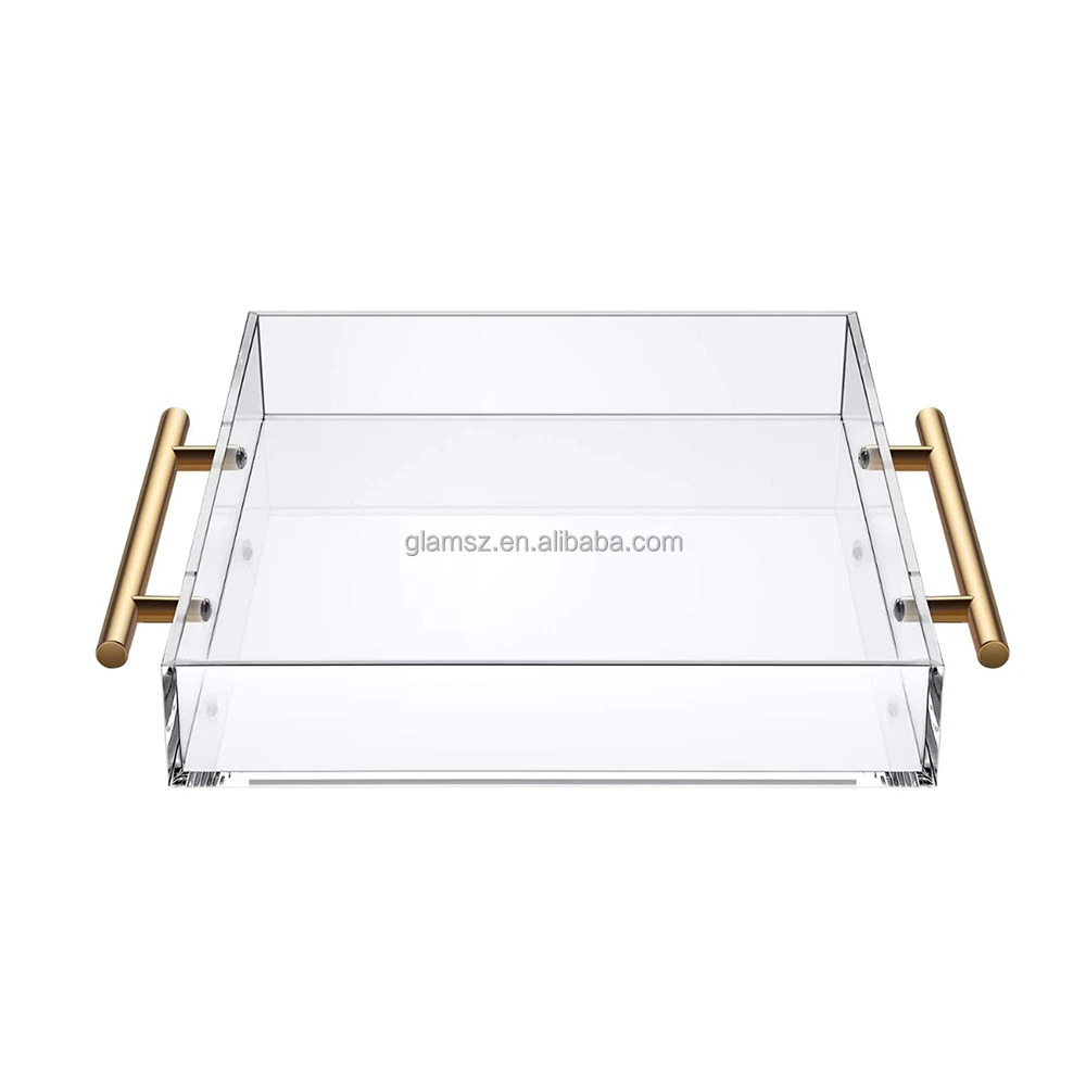 Party Counter Vanity Table Lucite Tray Bottom Paper Insert Clear ...