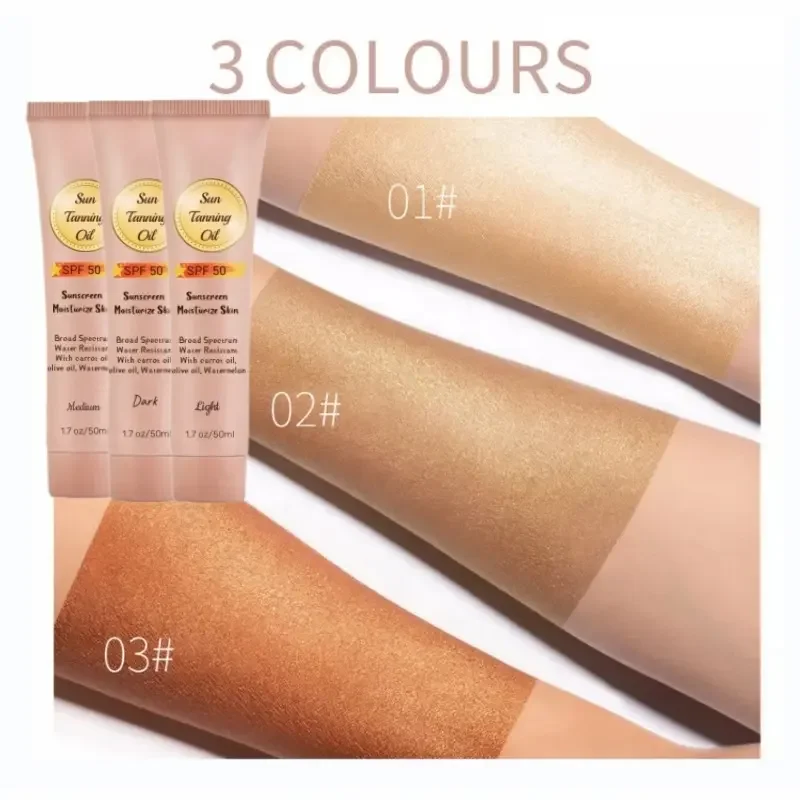 Bronzer Spf 50 Sunscreen Sun Tanning Cream Waterproof And Sweatproof ...