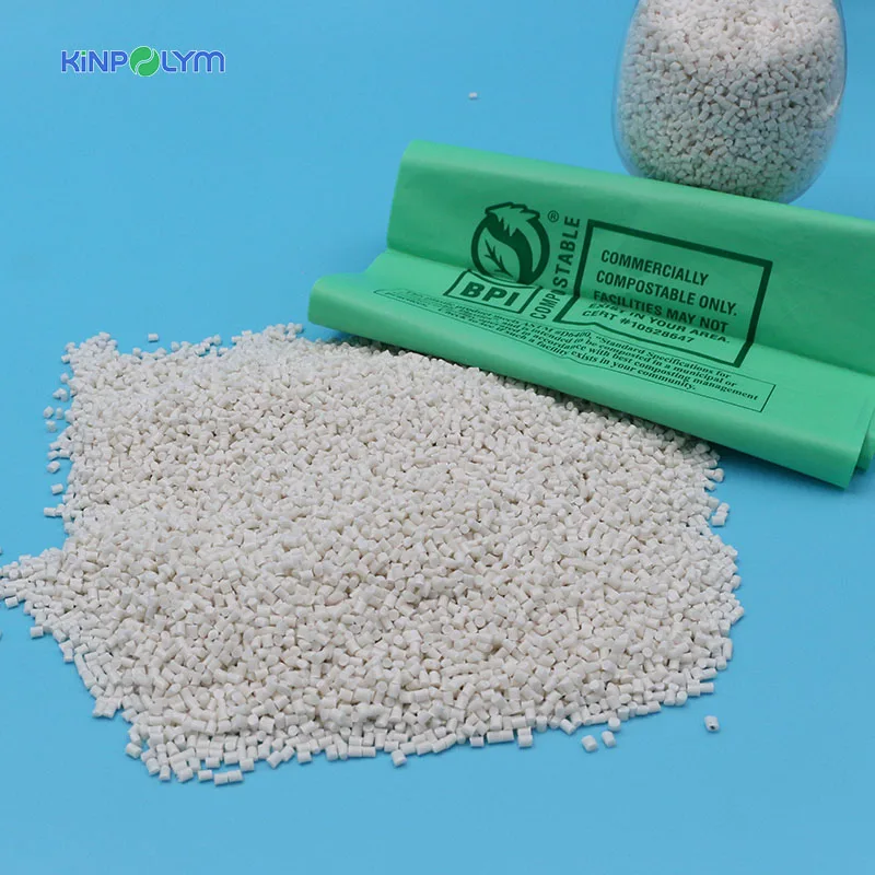 Kinpolym Compost Modified Pla Pbat Biodegradable Raw Material Pla Granule Price For Bags - Buy ...