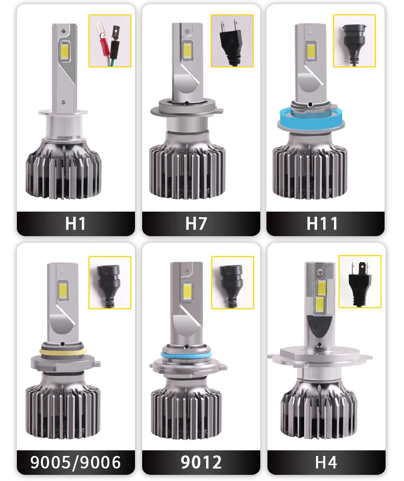 130w Motor Auto Led Headlight H1 H4 H7 H11 Hb3 Hb4 9012 Led Light 5500k ...