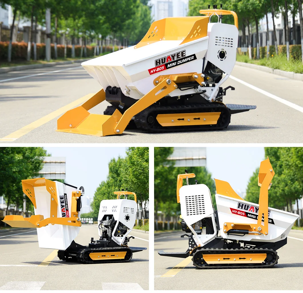 Free Shipping Automatic Manual Mini Tracked Dumper Hydraulic Diesel ...