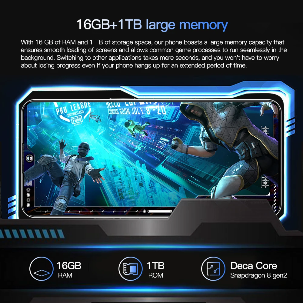 New Design 5g Smartphone 7.3 Inch 16gb+1tb 6800 Mah Original Pova 5 Pro Mobile Phone Hot Selling ...