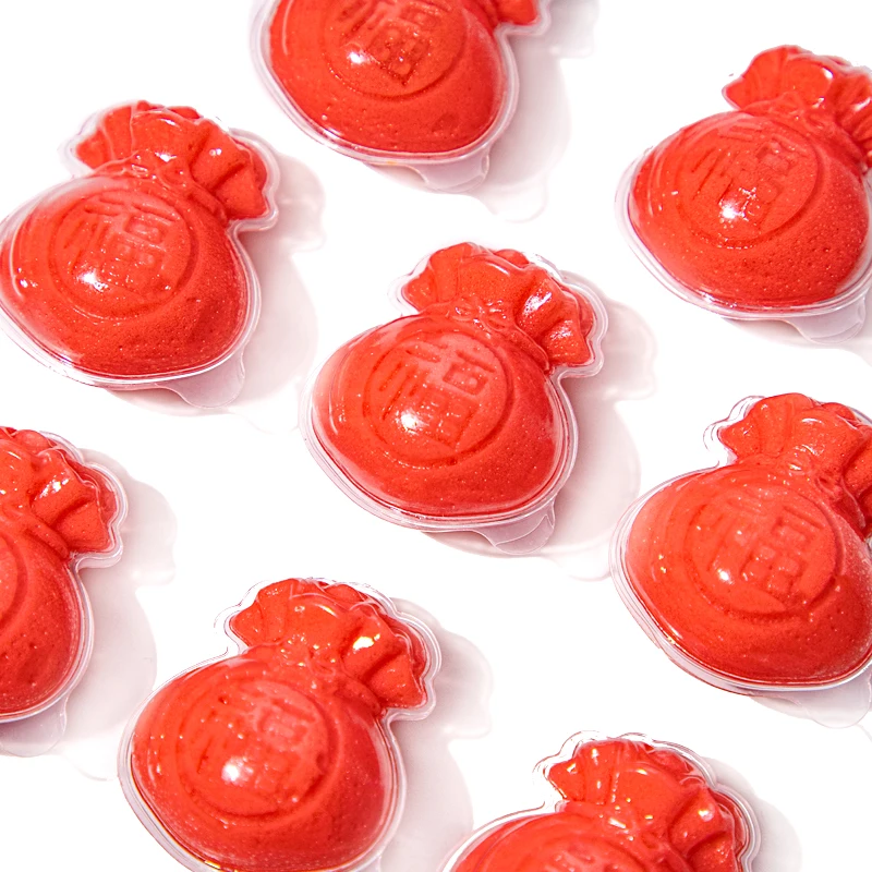 Chinese Traditional Designer Red Gummy Ball Red Lucky Chewy Sweet Gummy ...