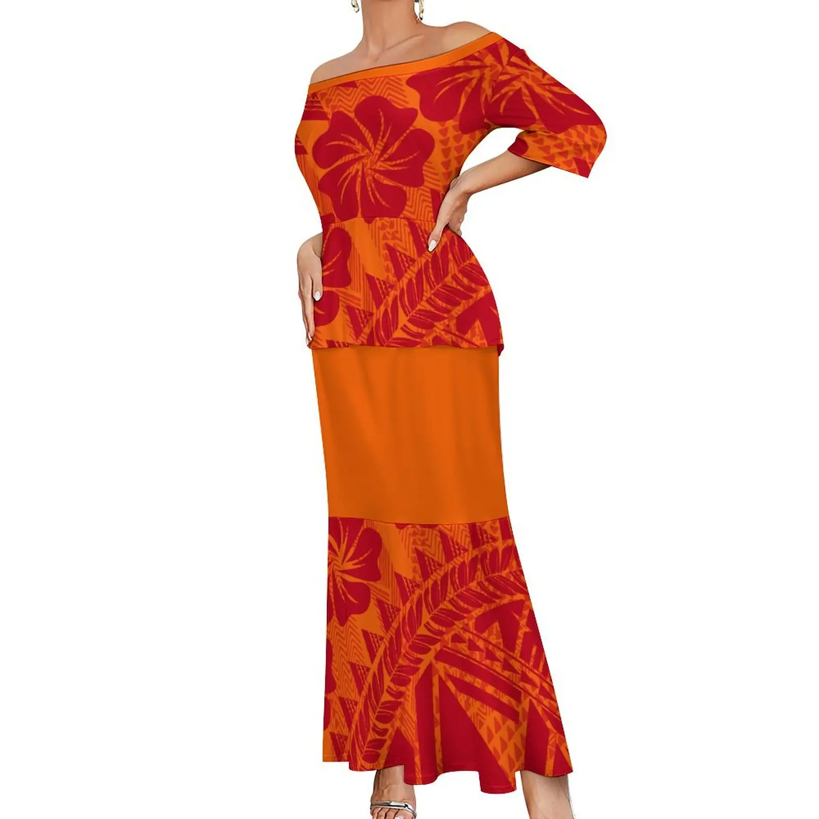 Customized Plus Size Samoan Puletasi Prom Dresses Women Lady Elegant ...
