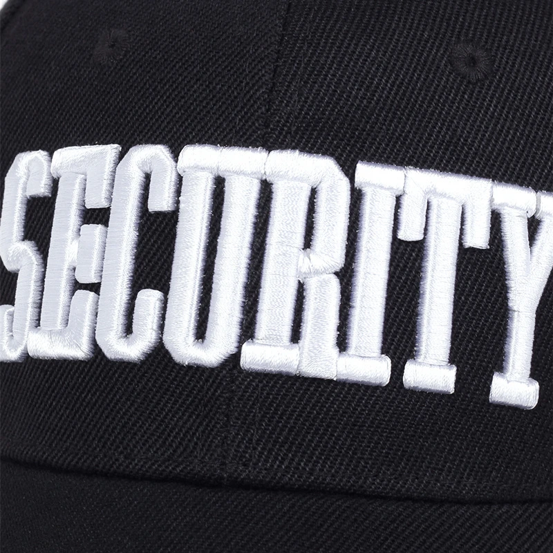 SECURITY Letter Embroidery Baseball Cap - Unisex Adult Hat