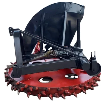 Tractor Drive Disc Trencher Laying Underground Cables Machine Rock ...