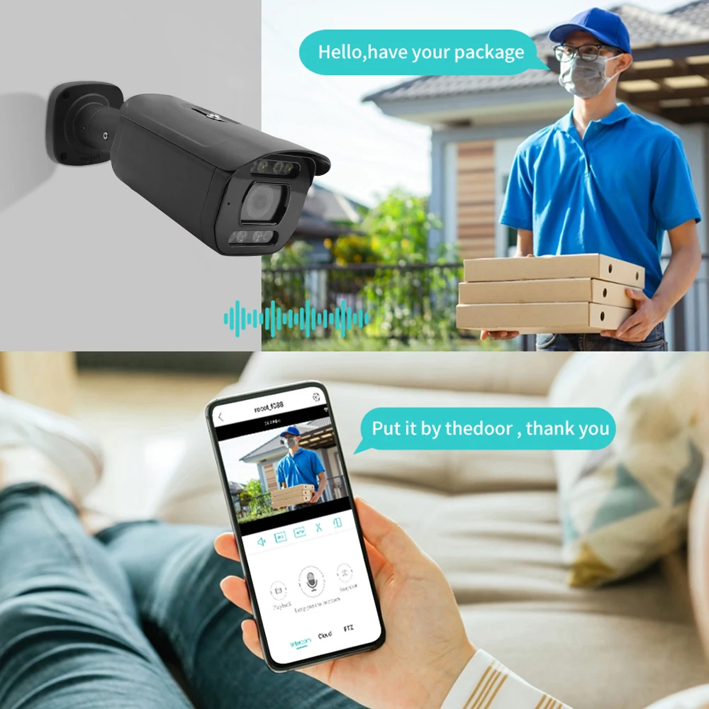 ENSTER H.265+ 8MP 4K Auto Focus 10X Zoom Waterproof Weatherproof Night ...