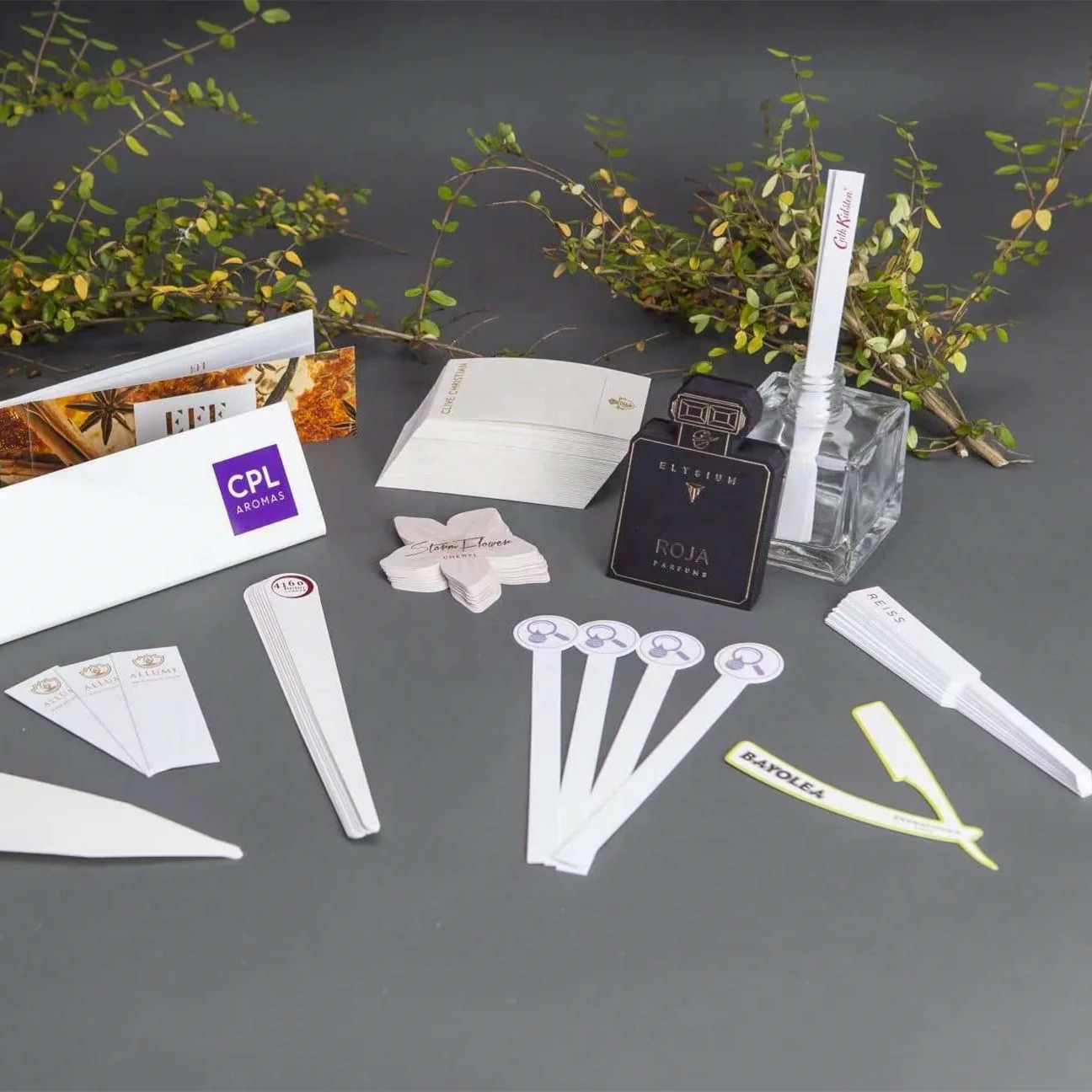 Custom Embossed Logo White Black Blotting Paper Fragrance Tester Strips