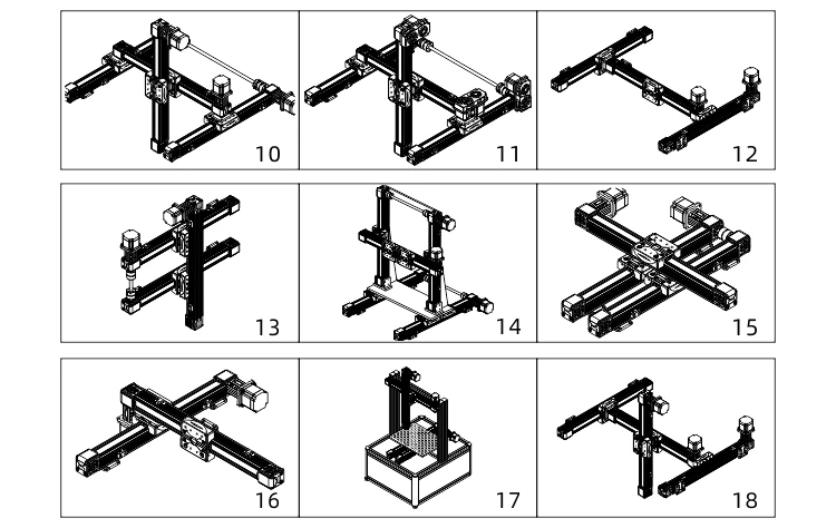 50-3900mm Cnc Linear Module Track Motion Slide Table Xyz Axis Slide ...