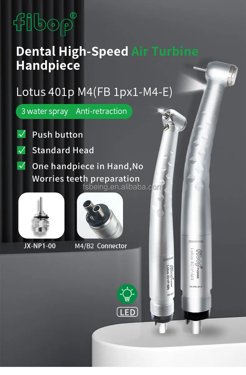 Fibop High Quality Surgical Dispobable Turbine Air Rotor 3 Water Spray ...