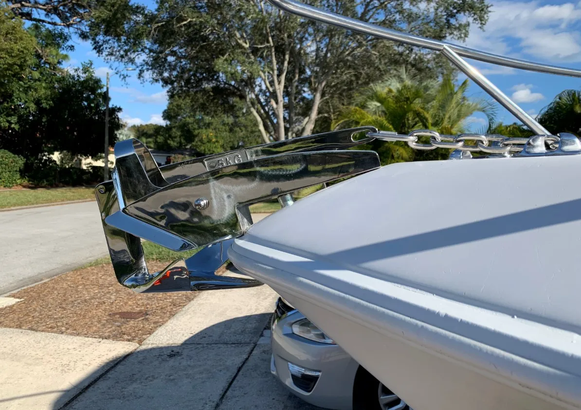 Aisi 316 Stainless Steel Hinged Self-launching Bow Anchor Roller Boat ...