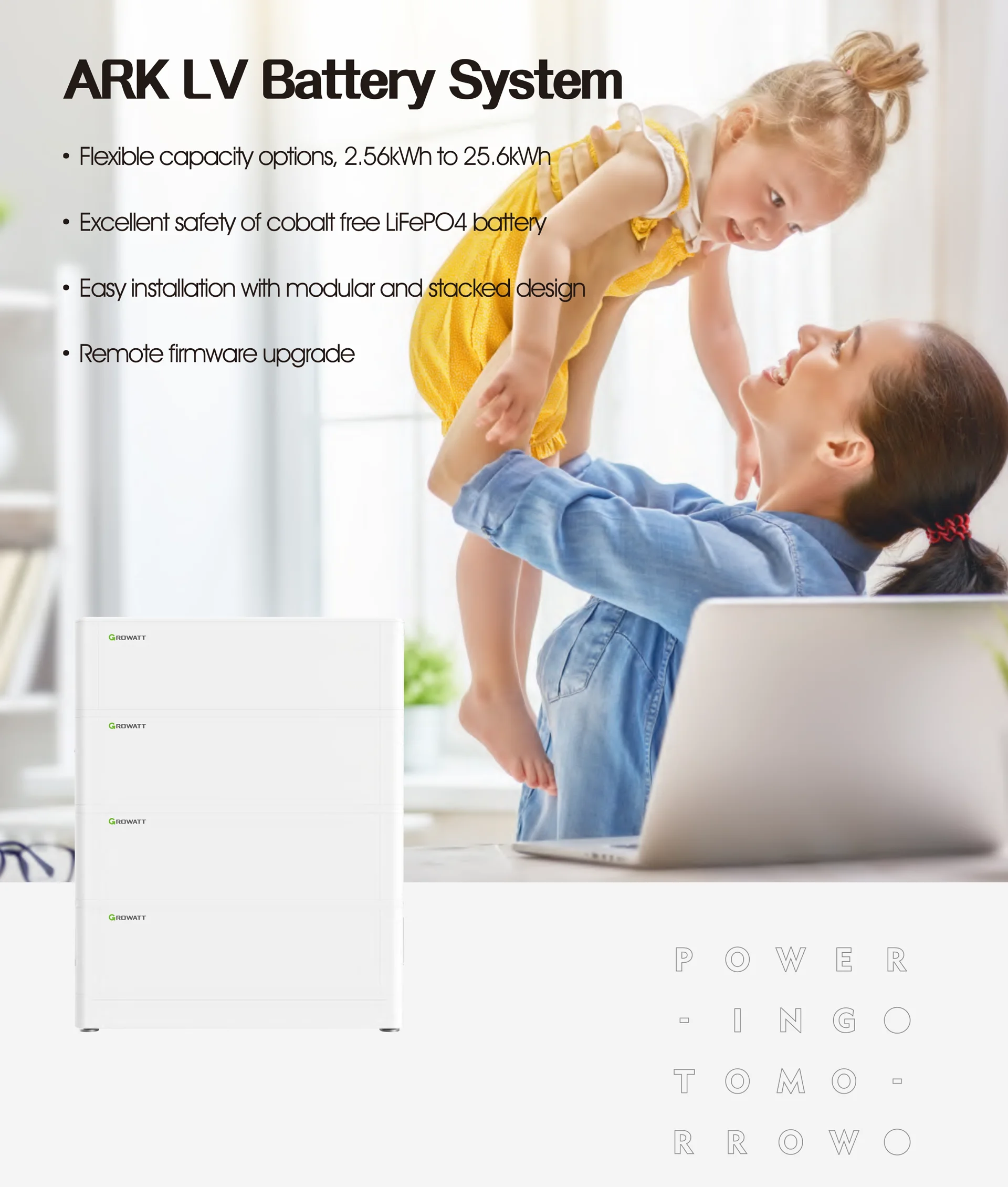 Growatt Battery Lithium Ion Growatt Ark Battery 5.1kwh To 25.6kwh Ark ...